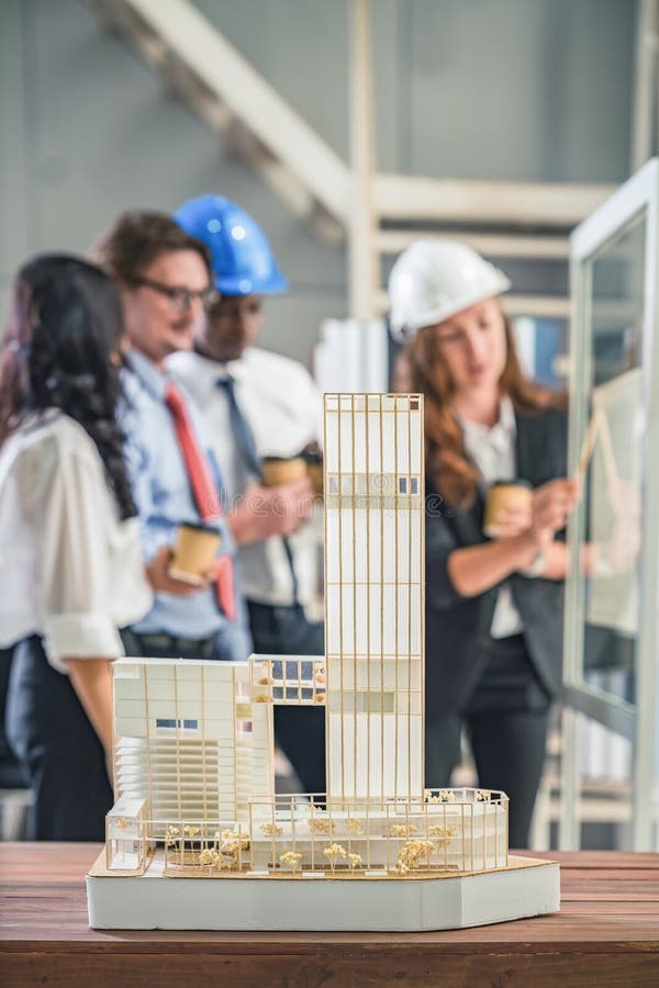Commercial Tower Architecture Design Model Stock Photo - Image of model ...