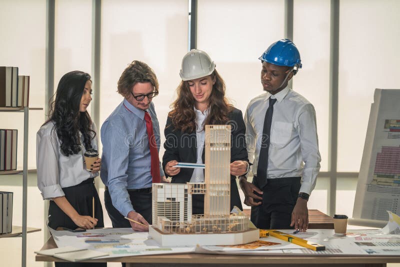 Architect Team Brainstorming for Commercial Building Tower Project ...