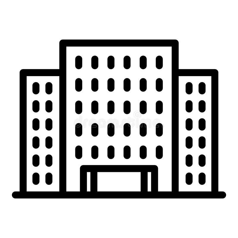 Architecture Campus Icon, Outline Style Stock Vector - Illustration of ...