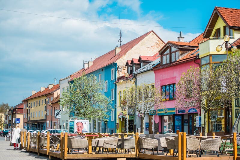 Old town, Poprad, Slovakia stock image. Image of houses - 12495603