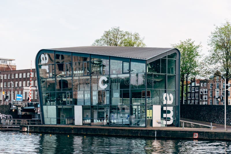 Architecture Centre of Amsterdam in the Waterfront at Sunset Editorial ...