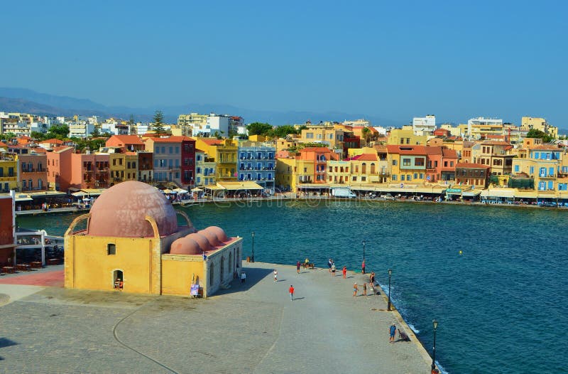 Architecture of Chania, a City in the North of Crete, Greece Editorial ...