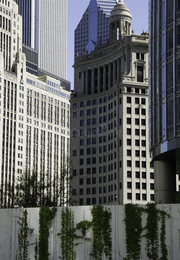 Architecture in Chicago stock image. Image of green, glass - 54822853