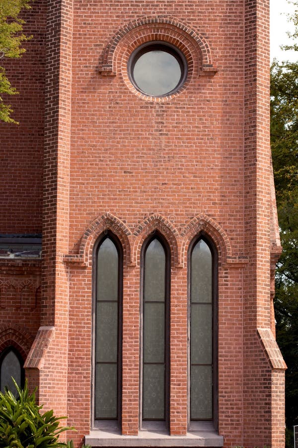 Architecture: Church Windows Stock Photo - Image of chirch, brick: 35801620