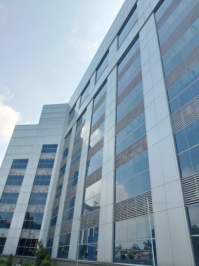 An Architecture City Building with Sunny Skies Stock Image - Image of ...