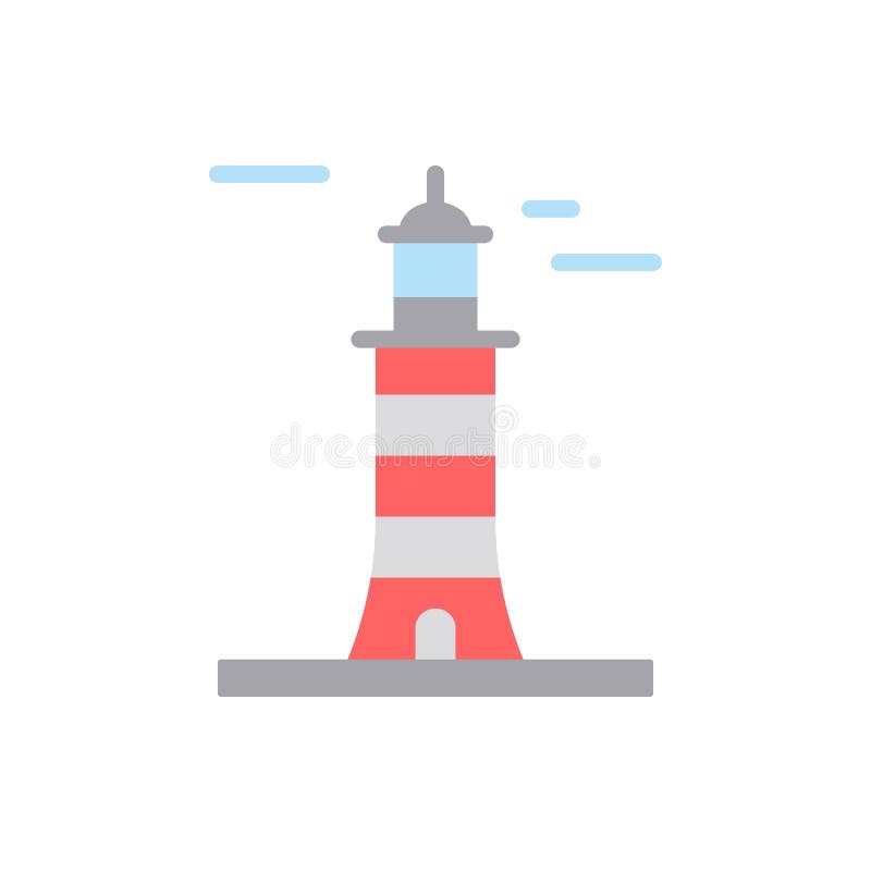 Architecture and City, Lighthouse Icon. Simple Color Vector Elements of ...
