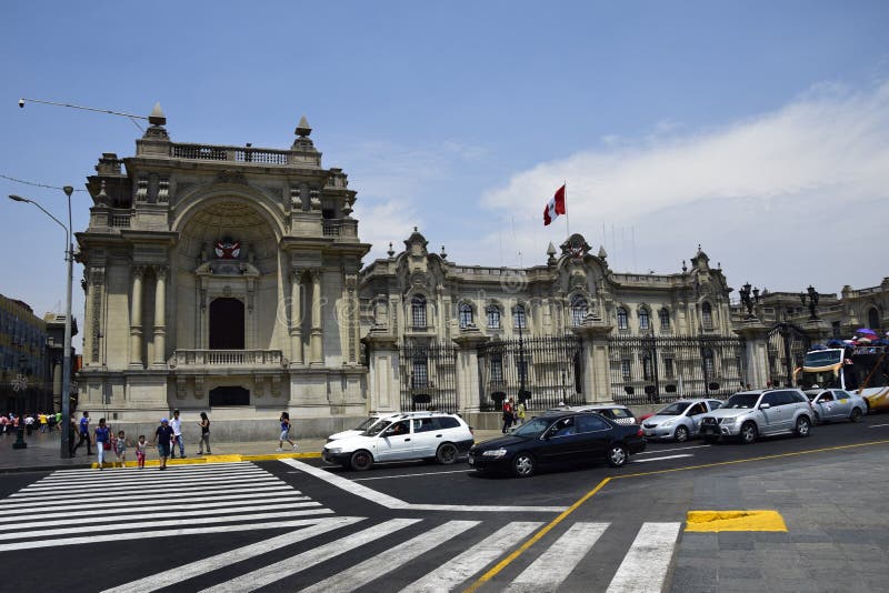 Architecture of the City of Lima. Peru Editorial Stock Photo - Image of ...