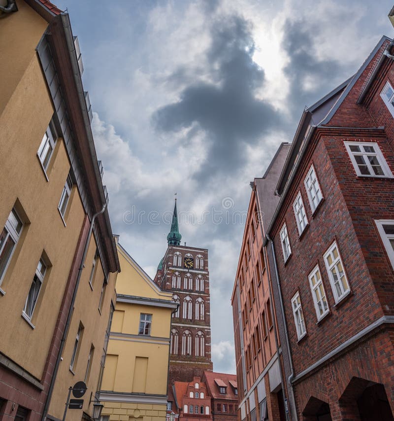 Architecture of a City Stralsund, Germany Stock Image - Image of blue ...