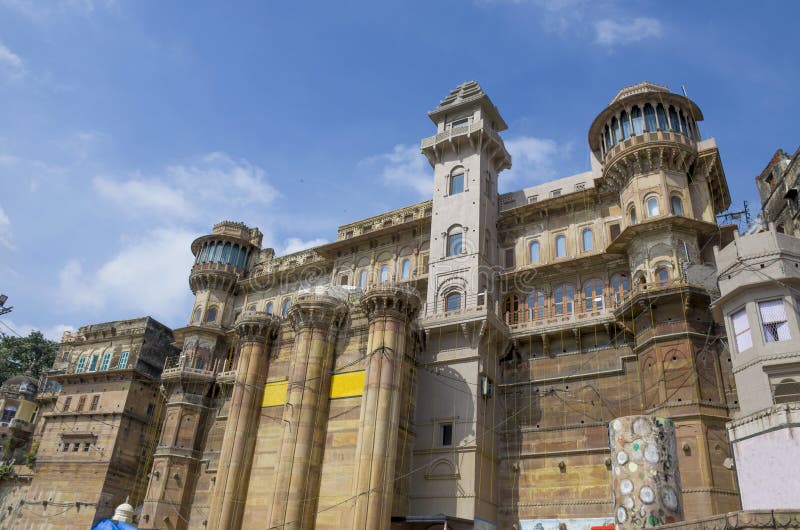 Architecture in the City of Varanasi of India on the Ganges River Stock ...