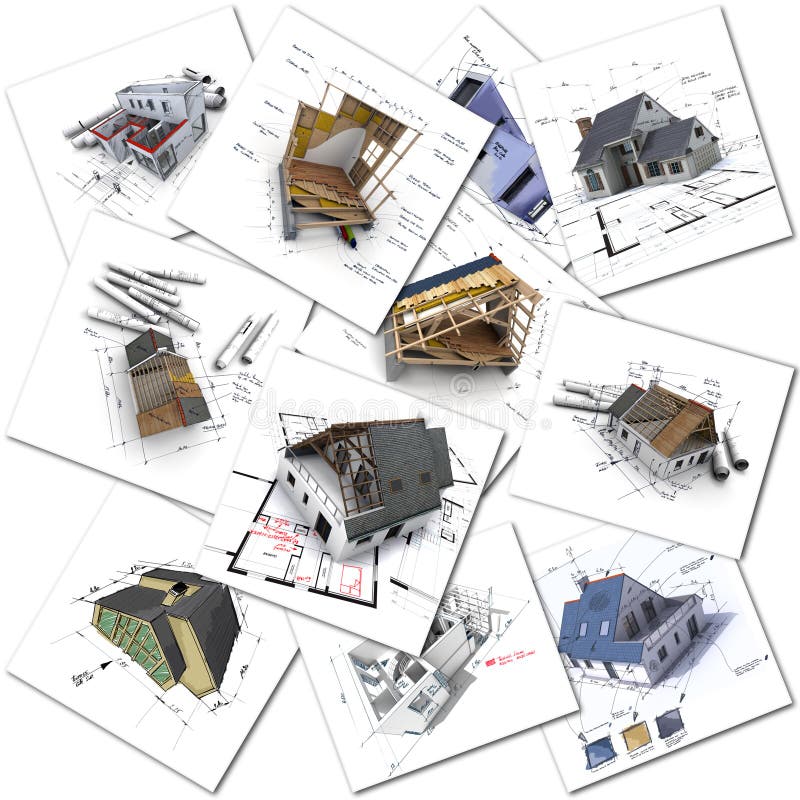 Architecture collection stock illustration. Illustration of notes ...