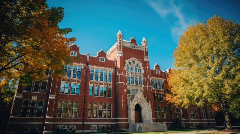 Architecture College Building Stock Photo - Image of faculty, town ...