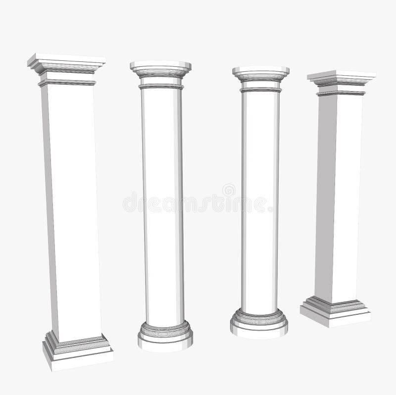 Architecture Columns Details Vector Image,architectural Decoration ...