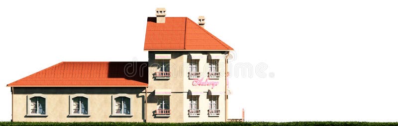 Architecture Concept, Historic House Stock Illustration - Illustration ...