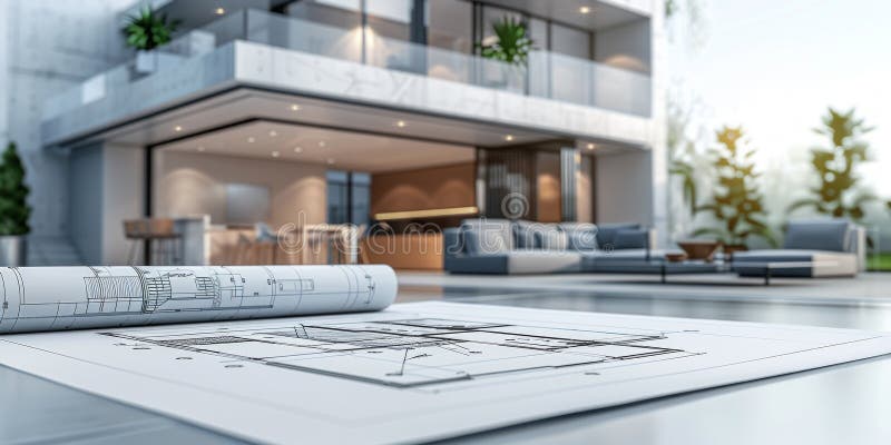 Architecture Concept at Work of a Digital Tablet Pc with Drawing on it ...