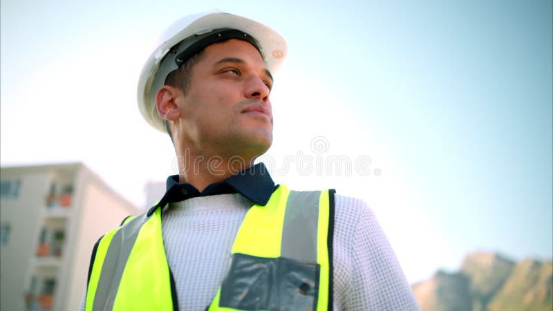 Architecture and Construction. a Business Man on a Construction Site ...