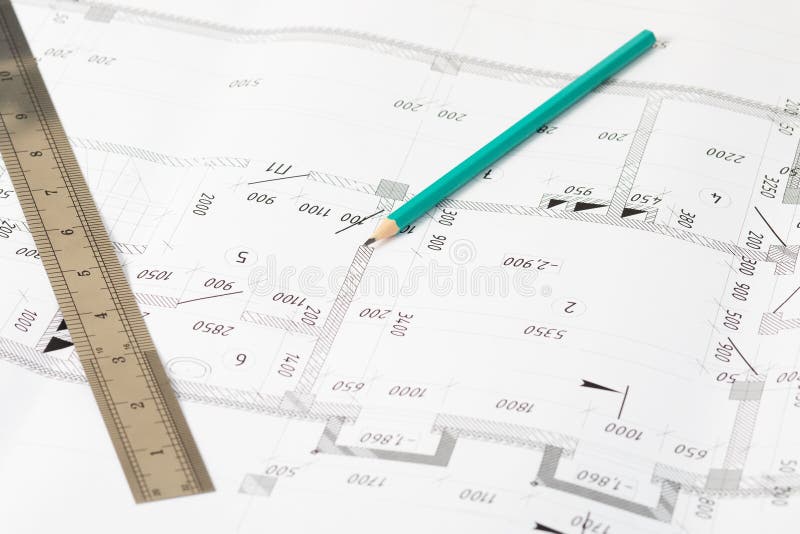 Architecture and Construction. Workplace of the Architect-architectural ...