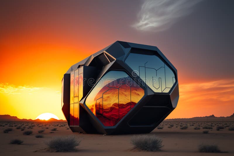 Architecture Container Modern Futuristic Design Stock Illustration ...