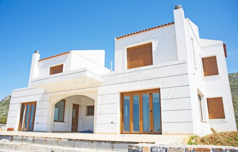 Architecture in Crete, Greece. Stock Photo - Image of doors, blue: 19574558