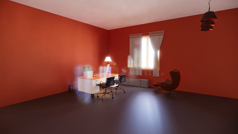 Architecture 3D Residential Perspective Interior Illustration Stock ...