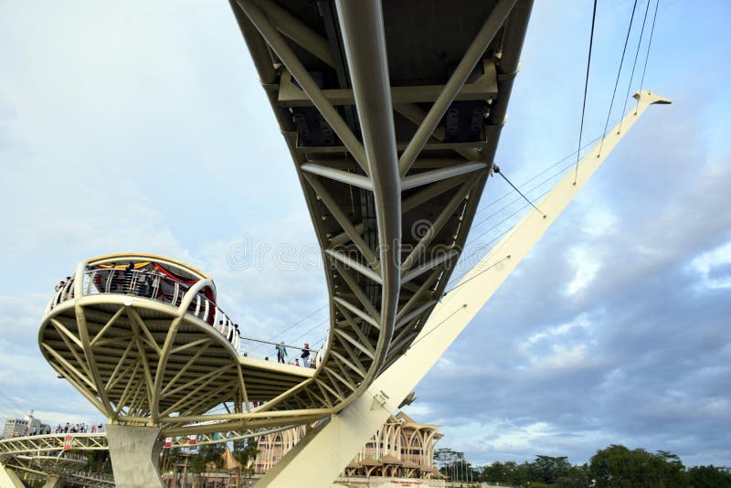 Architecture of Darul Hana Bridge Editorial Photo - Image of structure ...