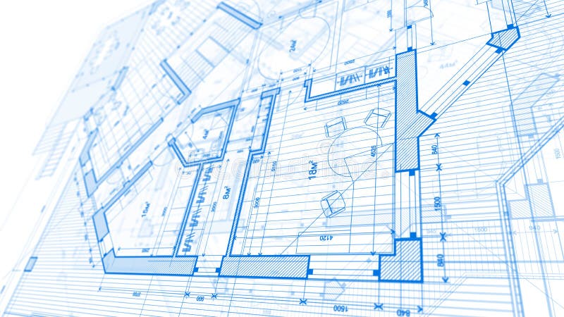 Architecture Design: Blueprint Plan - Illustration of a Plan Mod Stock ...