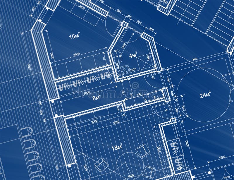 Architecture Design: Blueprint Plan - Illustration of a Plan Stock ...
