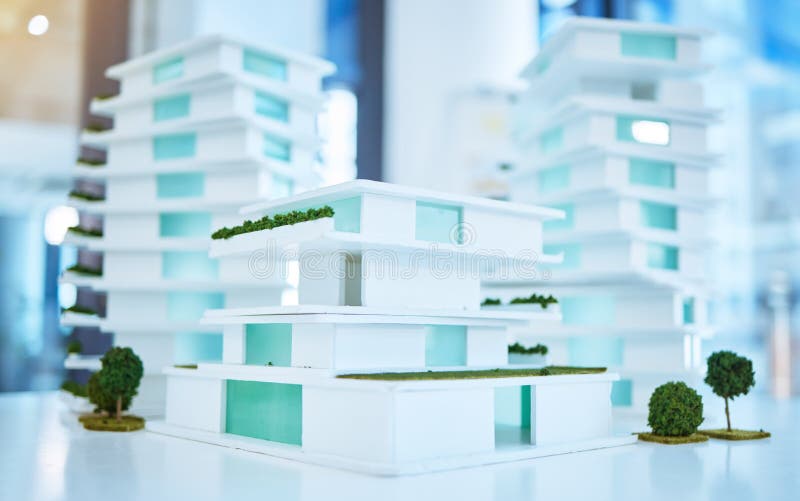 Architecture, Design and Construction Site Model of 3d Building Project ...