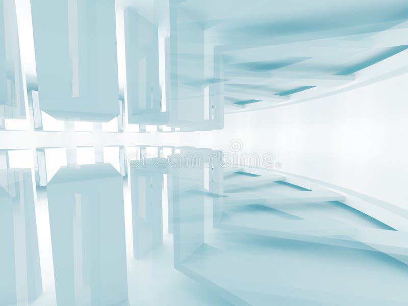 Architecture Design. Futuristic Interior Background Stock Illustration ...