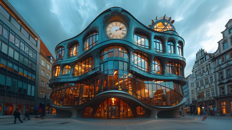 Architecture Design Incorporates Melting Clock Facades, Warped ...
