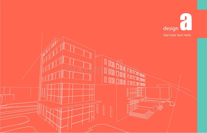 Architecture Design of Residence and Public Buildings. Side and Layout ...