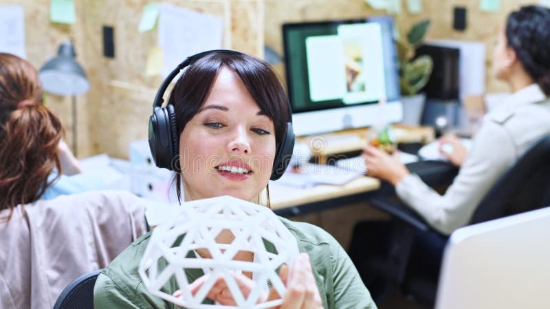 Architecture, Design and Woman on Video Call for Presentation, Meeting ...