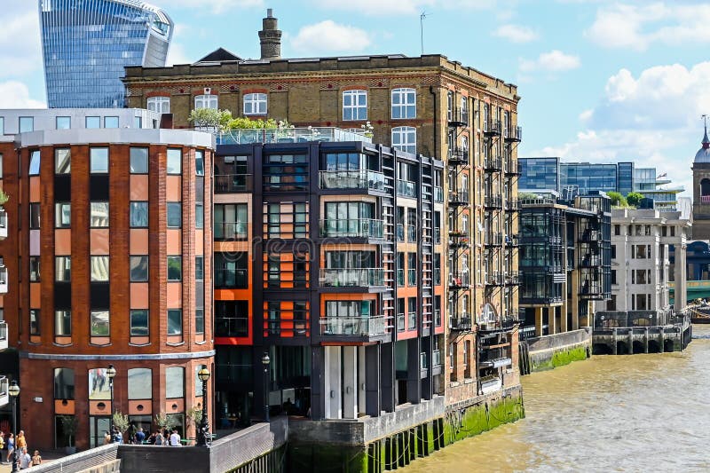London City Skyline Along River Thames Editorial Stock Image - Image of ...