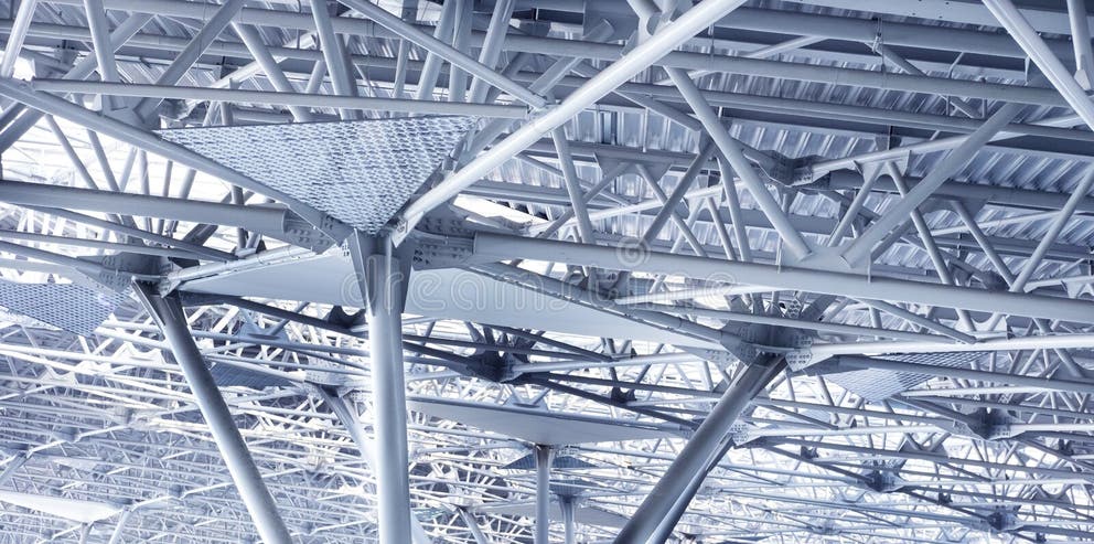 Architecture Detail Modern Metal Structure Pattern Construction Stock ...