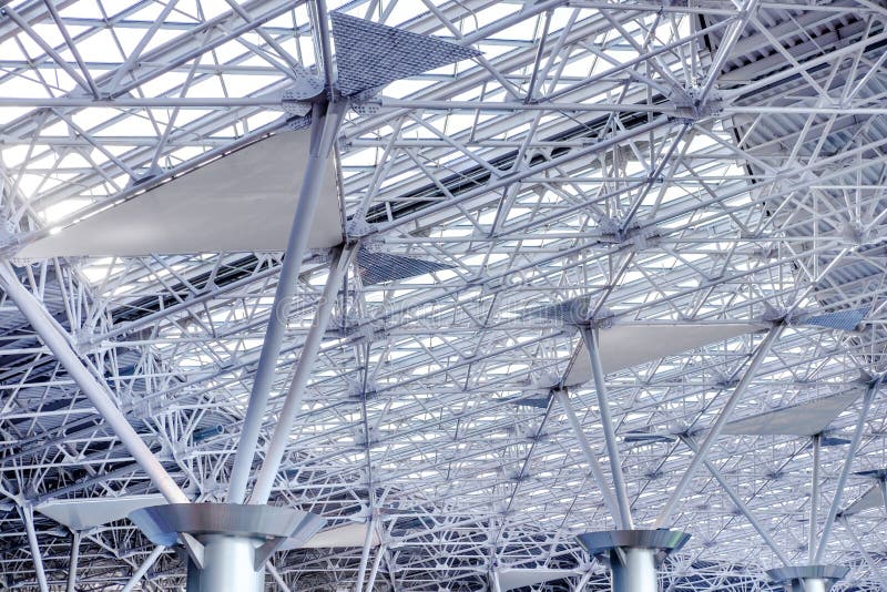 Architecture Detail Modern Metal Structure Pattern Construction Stock ...