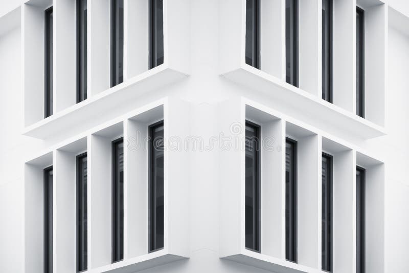 Architecture Details White Facade Void Pattern Modern Building Stock ...