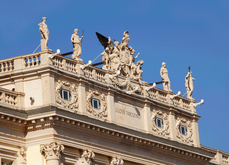Architecture Details Trieste Stock Image - Image of blue, roof: 19864789