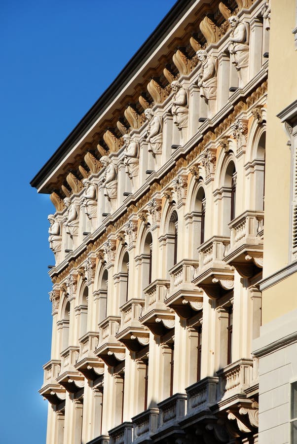 Architecture Details Trieste Stock Image - Image of fragment, italian ...