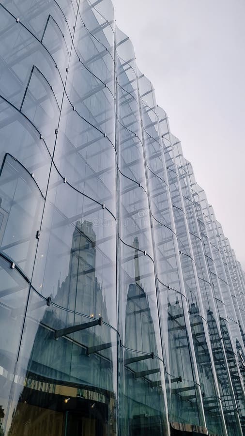 Architecture Details Wall Curve Glass Facade Reflection Abstract ...