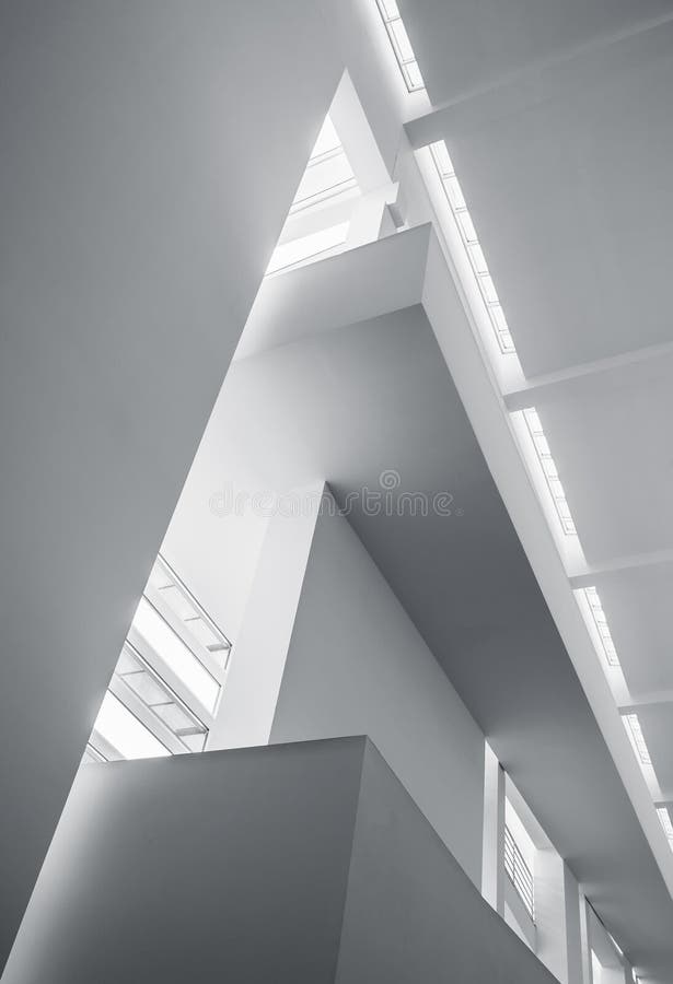 Architecture Details White Wall Modern Building Lighting Abstract ...