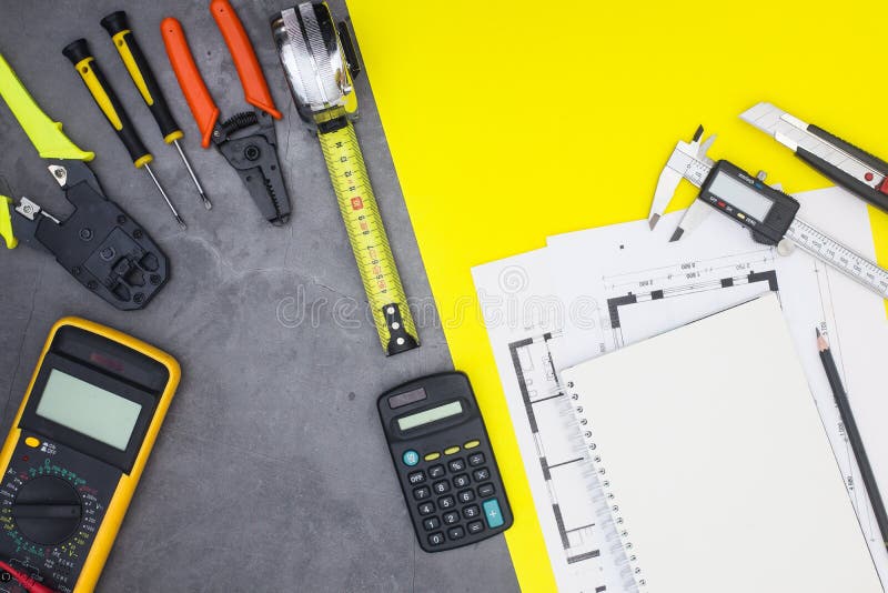 Architecture and Diy Tools and Equipment Stock Photo - Image of ...
