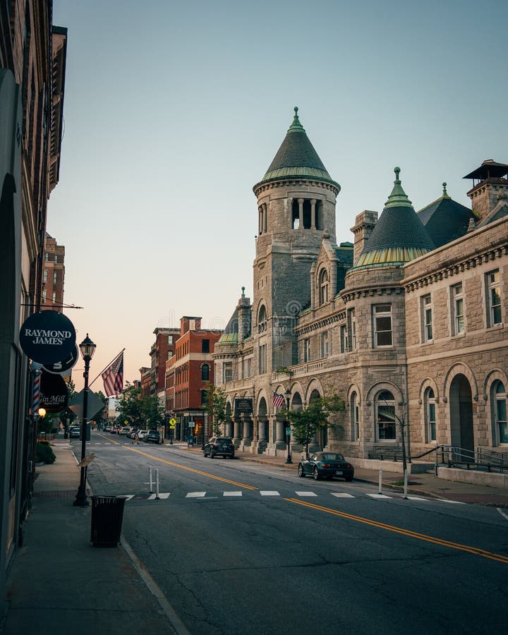 Architecture in Downtown, Augusta, Maine Editorial Stock Photo - Image ...