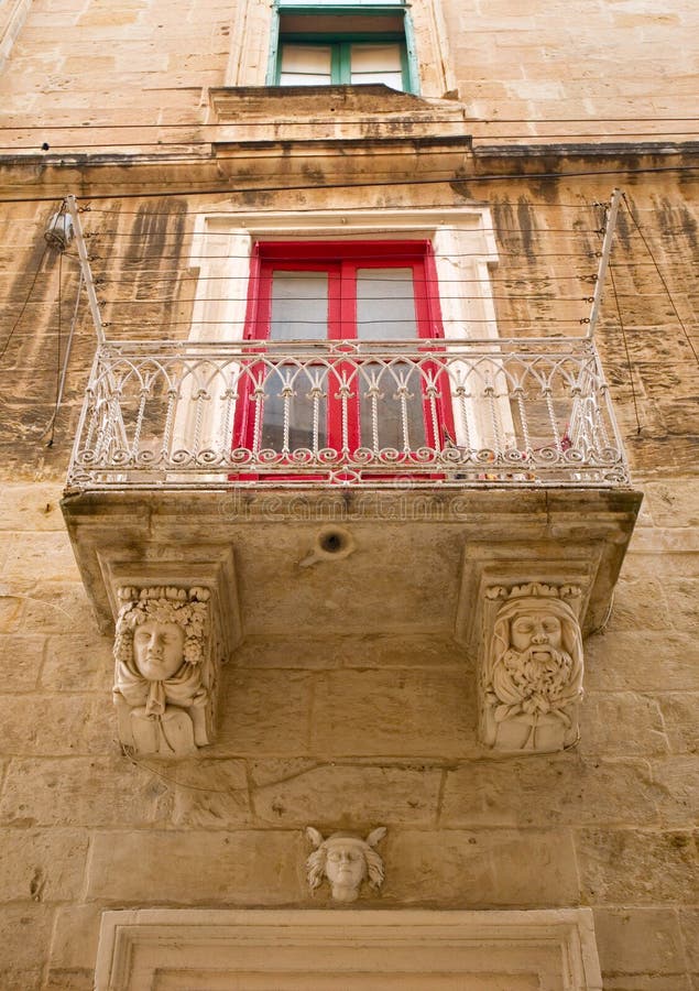 Architecture of Downtown in Birgu, Malta Stock Photo - Image of ancient ...