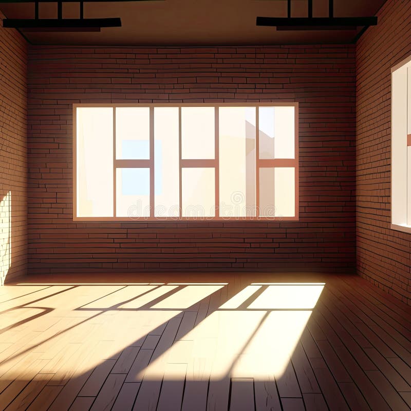 Architecture Dramatic Light Empty Dance Room Interior , Generated by AI ...
