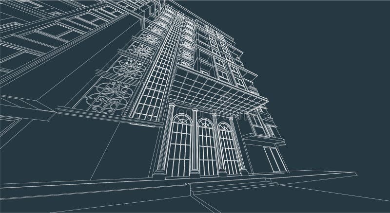 High Building Structure Architecture Abstract, 3d Illustration ...