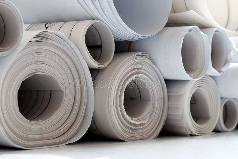 Waxed Sheet White Paper Blueprint Design Stock Photos - Free & Royalty ...