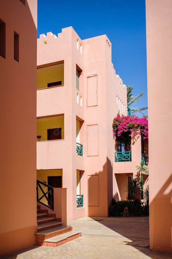 Architecture of Egypt City Square Stock Image - Image of resort, bush ...