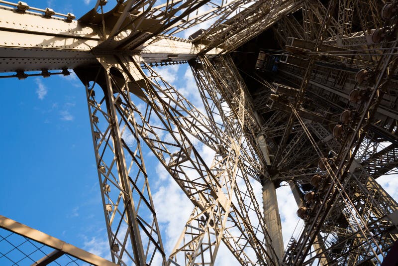 Metal Frames of Eiffel Tower, Paris Stock Image - Image of gustave ...