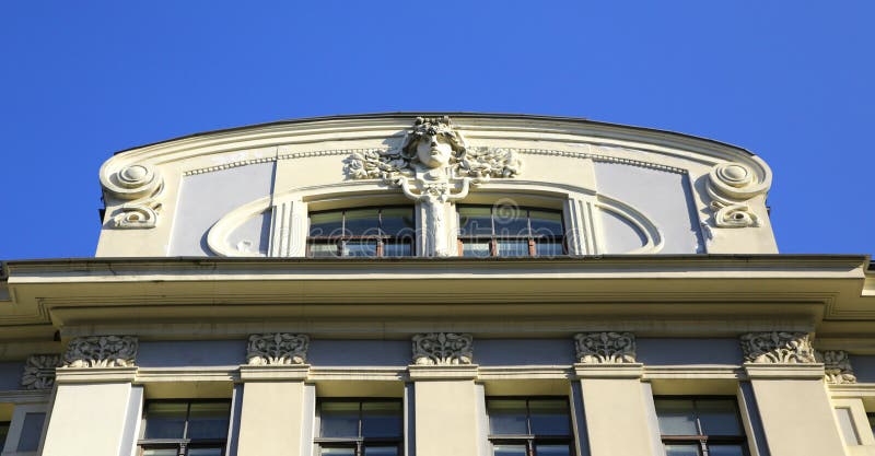 Architecture Element Art Noveau Stock Photo - Image of decoration ...