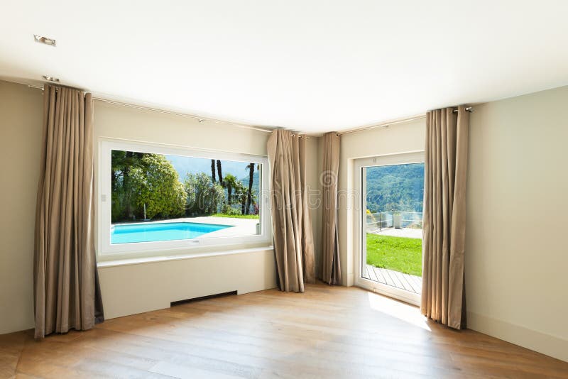 Architecture, Empty Living Room Stock Photo - Image of light, floor ...