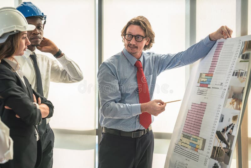 Architect and Engineer Project Development Team Brainstorming Together ...